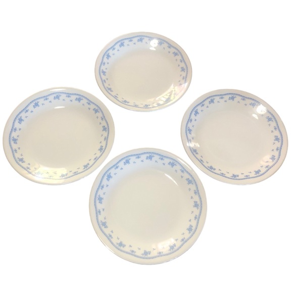 Corelle | Dining | Vintage Morning Glory Pattern Set Of 4 Corelle 6 34 ...